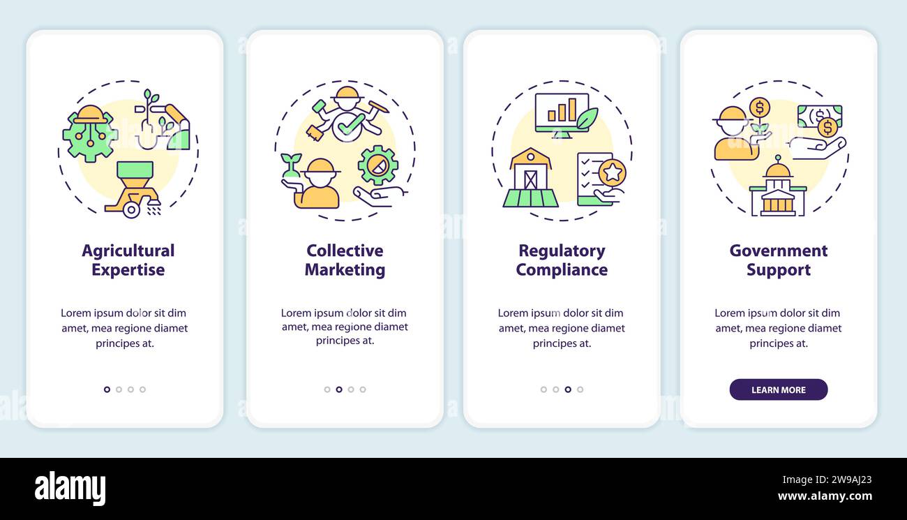 Walkthrough agricultural clusters with thin line icons Stock Vector Image & Art - Alamy