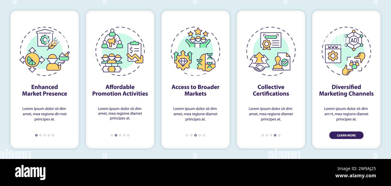 Walkthrough agricultural clusters with line icon concept Stock Vector ...