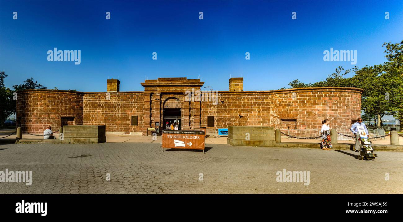 New York, USA; June 1, 2023: View of Fort Clinton located in Battery ...