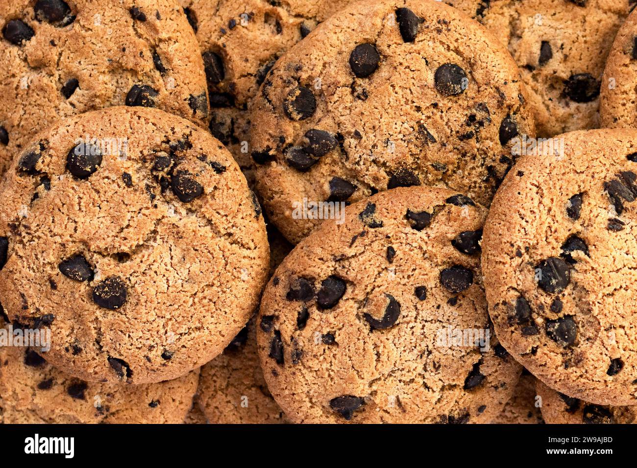 Cookies background. Chocolate chips biscuits texture background Stock ...