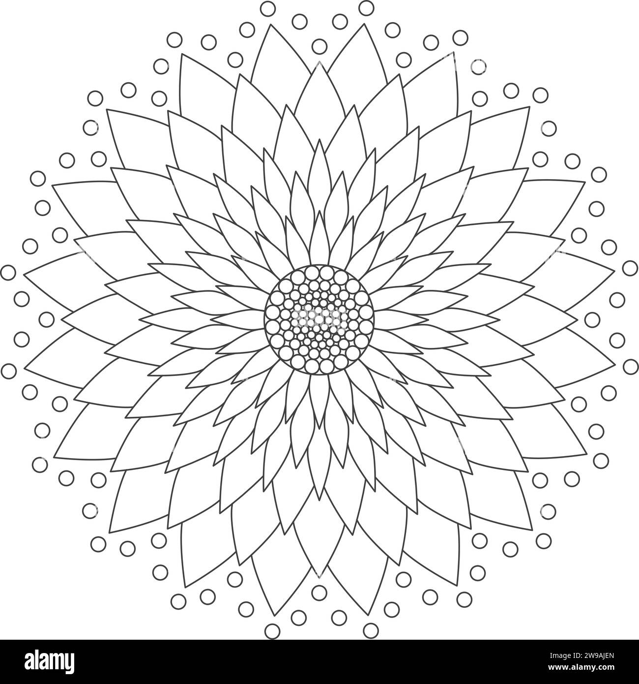 Mandala spiritual ritual symbol Cut Out Stock Images & Pictures - Alamy