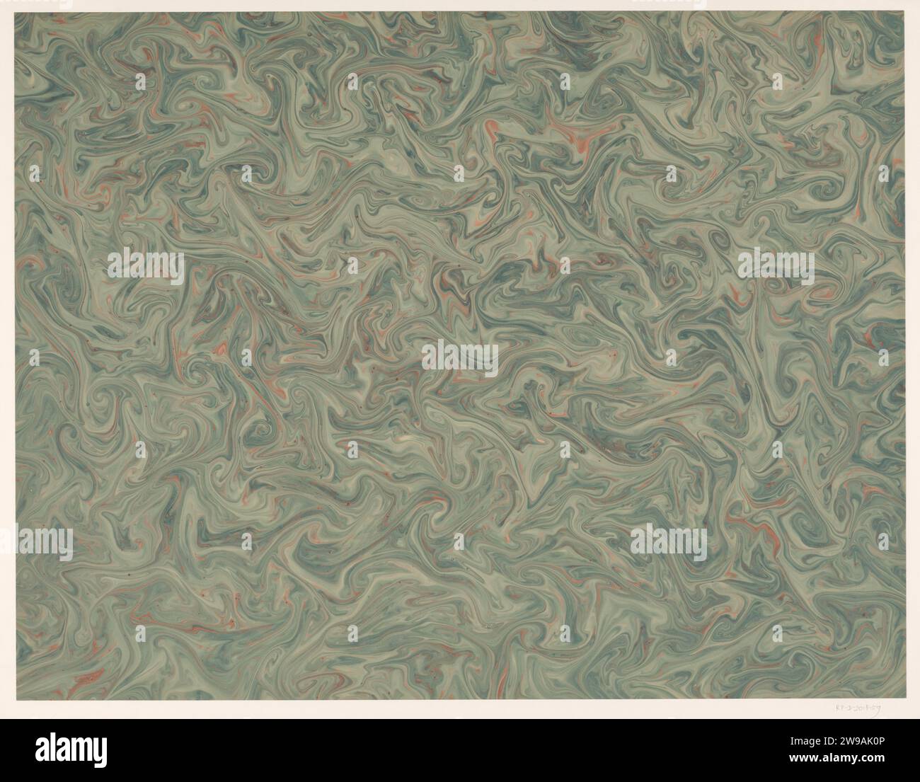 Fantasy marble in two shades of green and orange, Anonymous, 1900 ...