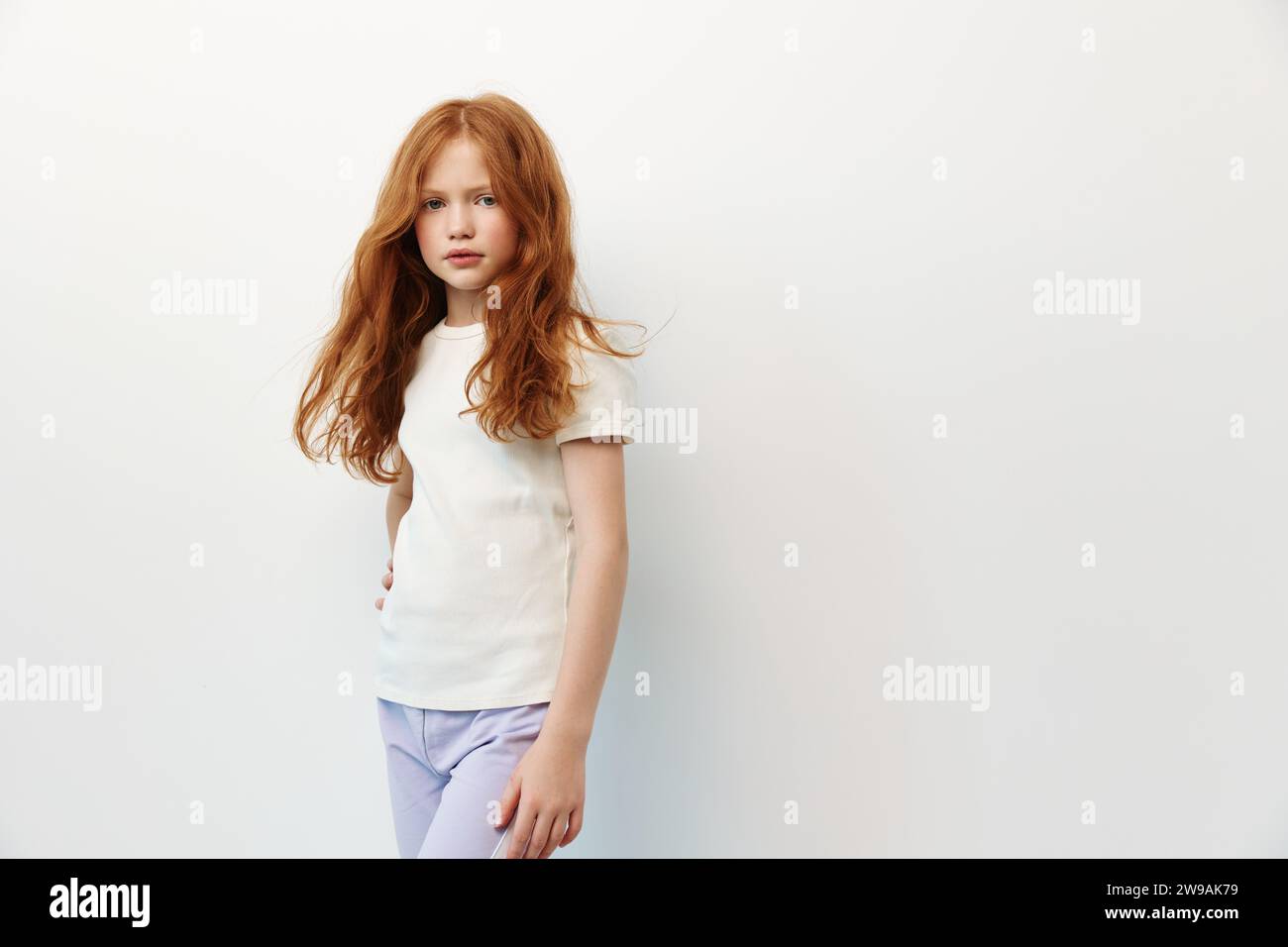 Female face kid portrait person white girl young hair caucasian little ...