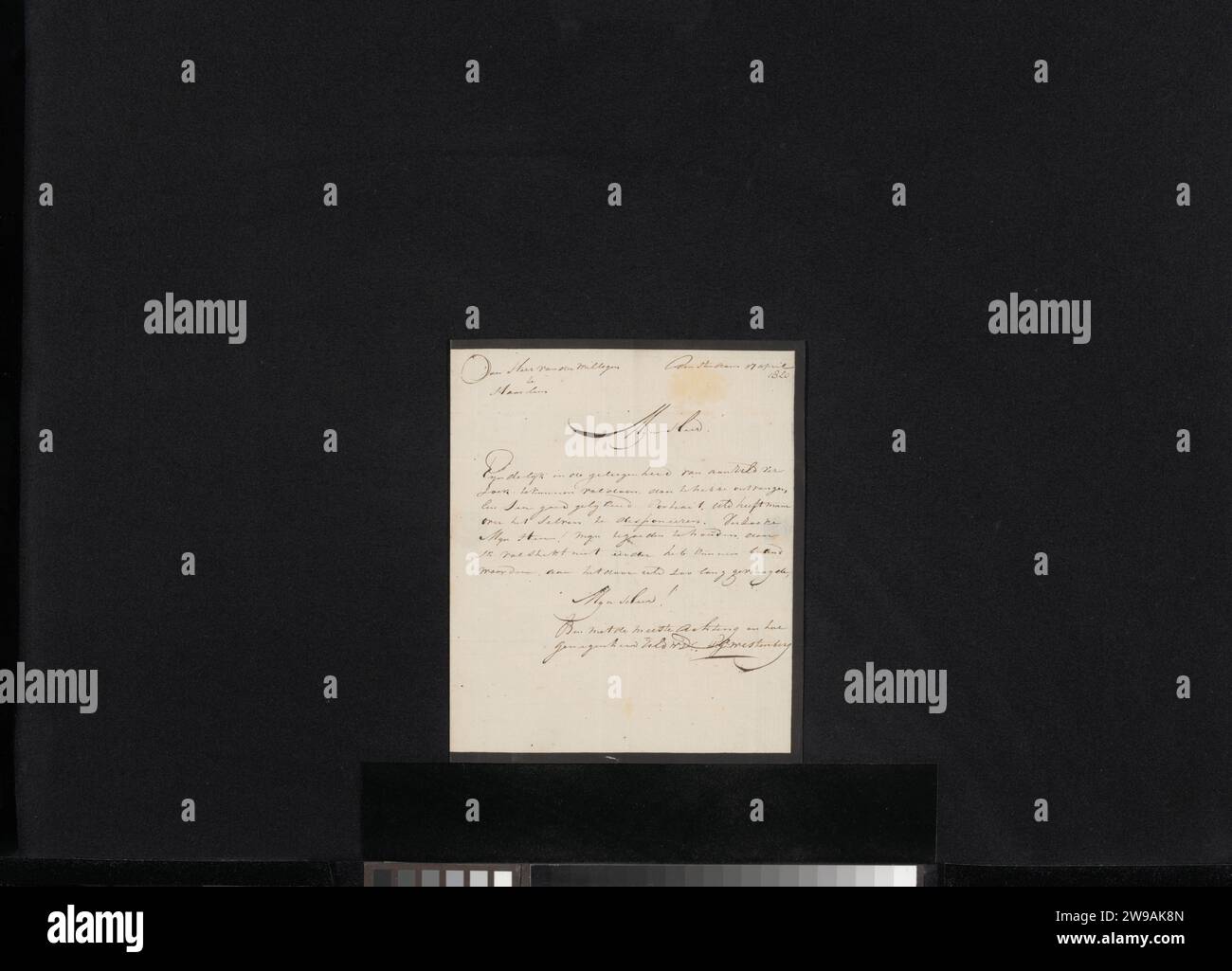 Letter to Adriaan van der Willigen, George Pieter Westenberg, 1820 ...