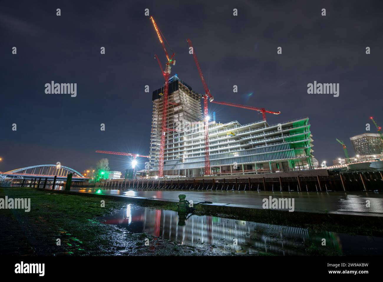 Hamburg, Germany, December 25, 2023 - Signa's Elbtower construction ...