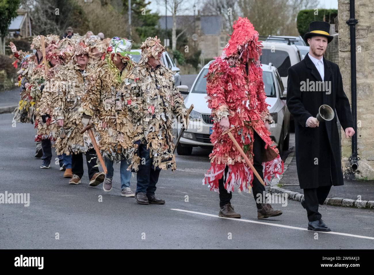 Marshfield, Glos, UK. 26th Dec, 2023. The Marshfield Paper Boys perform ...