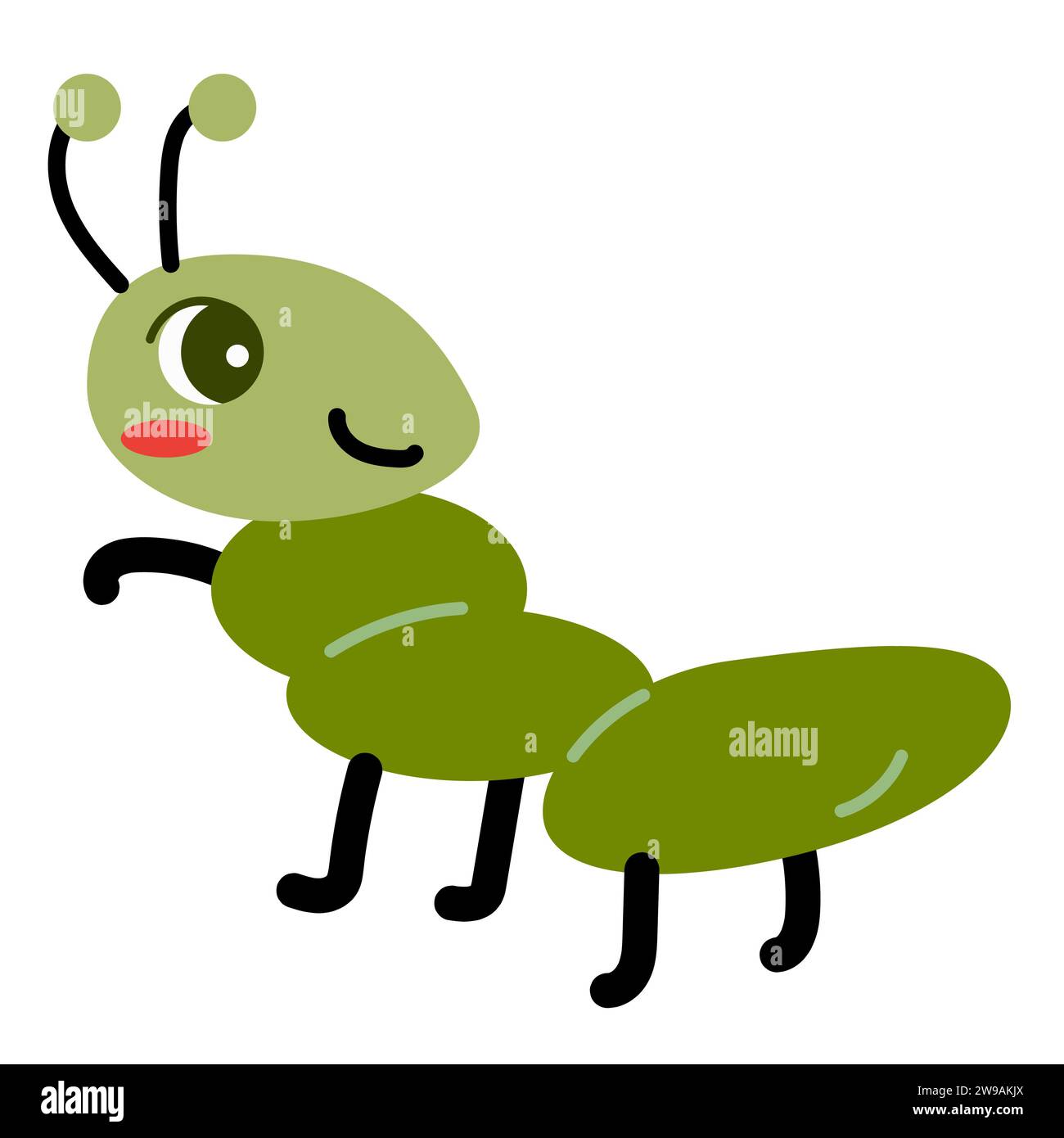 cute ant cartoon character in cartoon or flat style. Vector ...