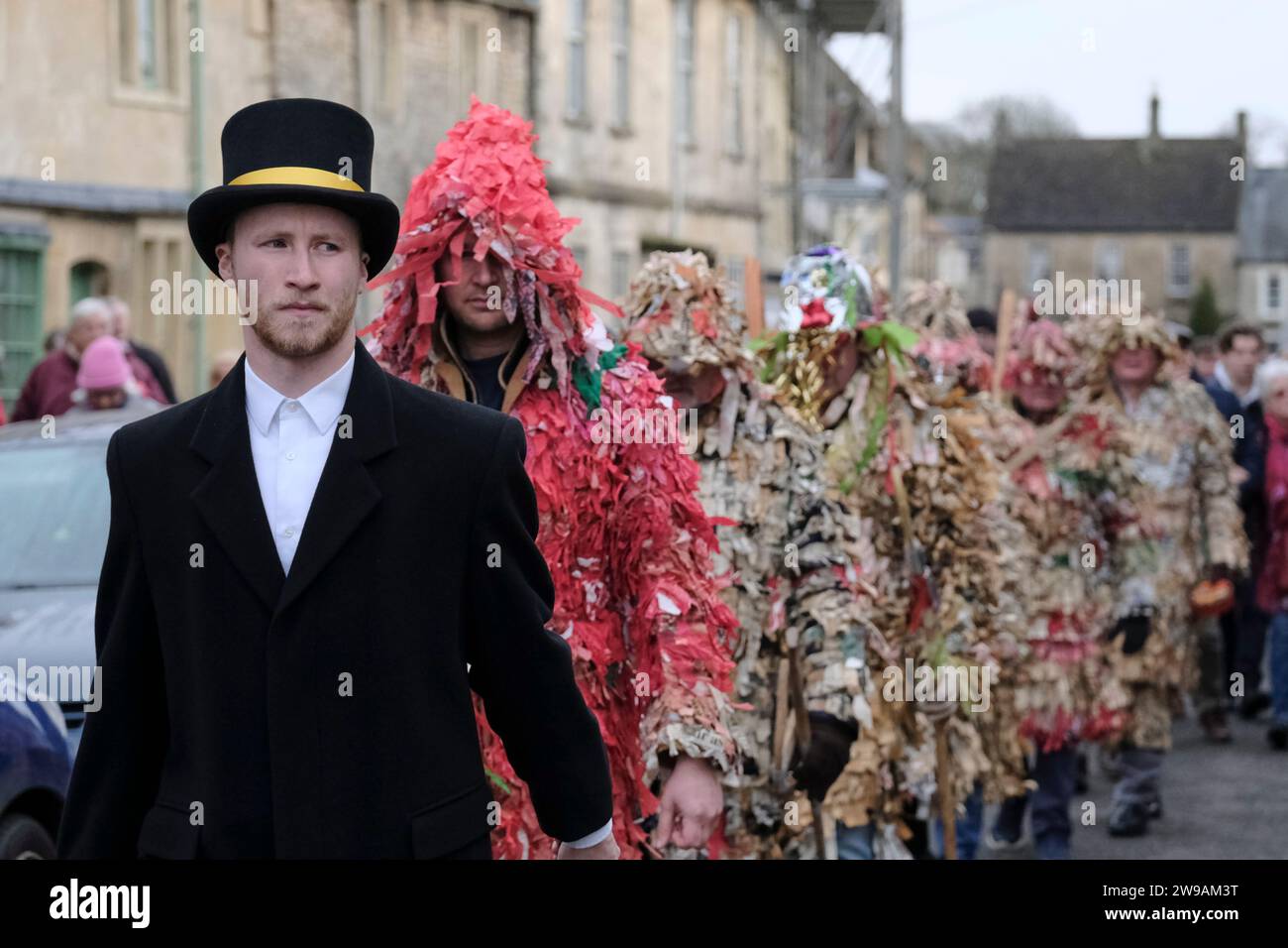 Marshfield, Glos, UK. 26th Dec, 2023. The Marshfield Paper Boys perform ...