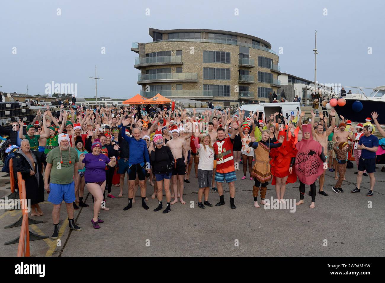 West Bay, Dorset, UK. 26th December 2023. UK Weather: Over one hundred ...