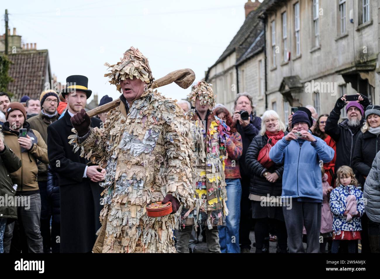 Marshfield, Glos, UK. 26th Dec, 2023. The Marshfield Paper Boys perform ...