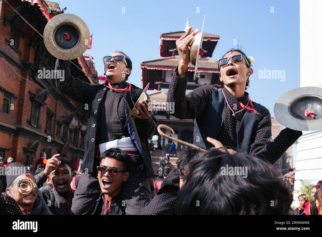 Kathmandu, Nepal. 26th Dec, 2023. People from the Newar community ...