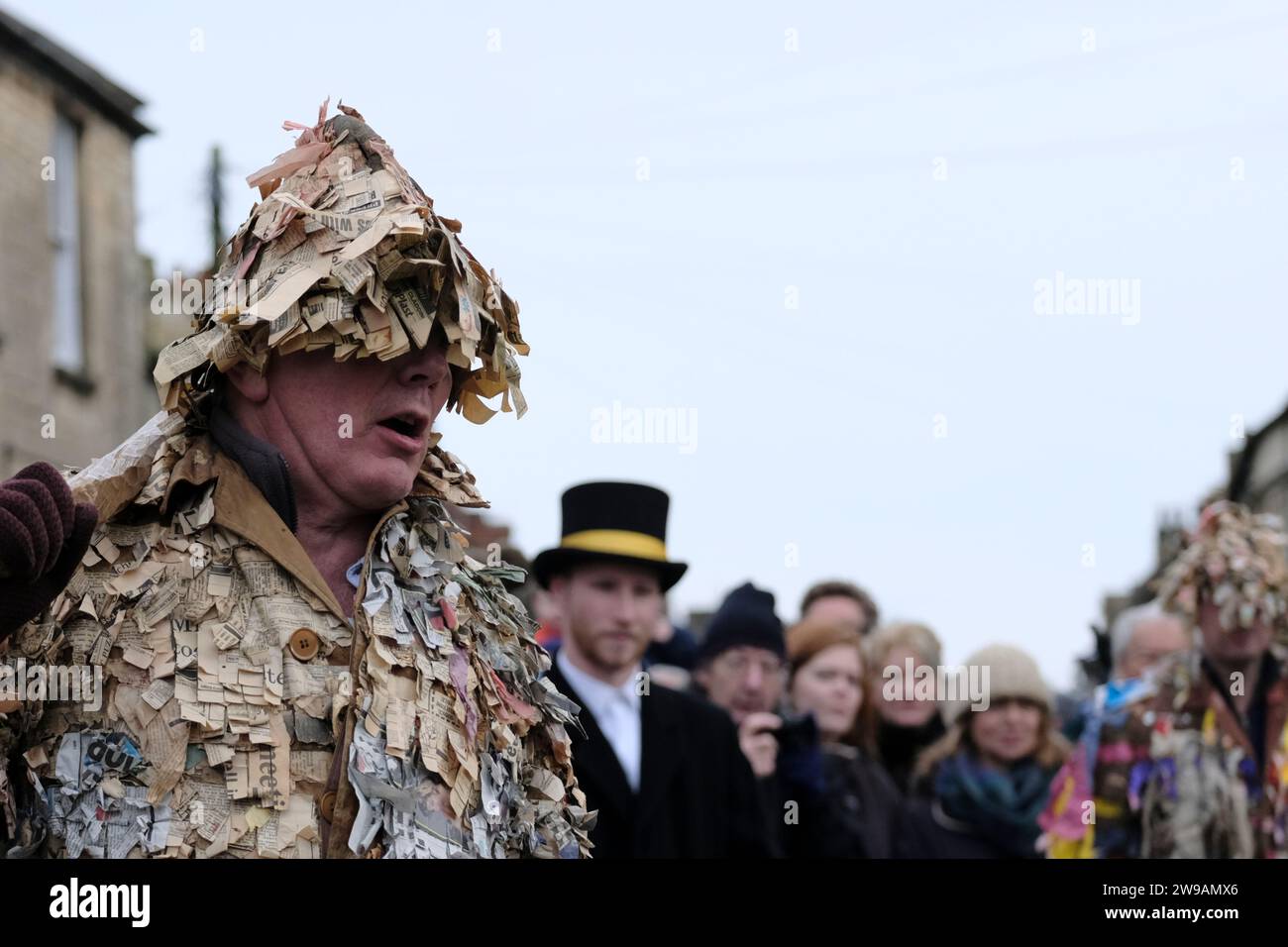Marshfield, Glos, UK. 26th Dec, 2023. The Marshfield Paper Boys perform ...