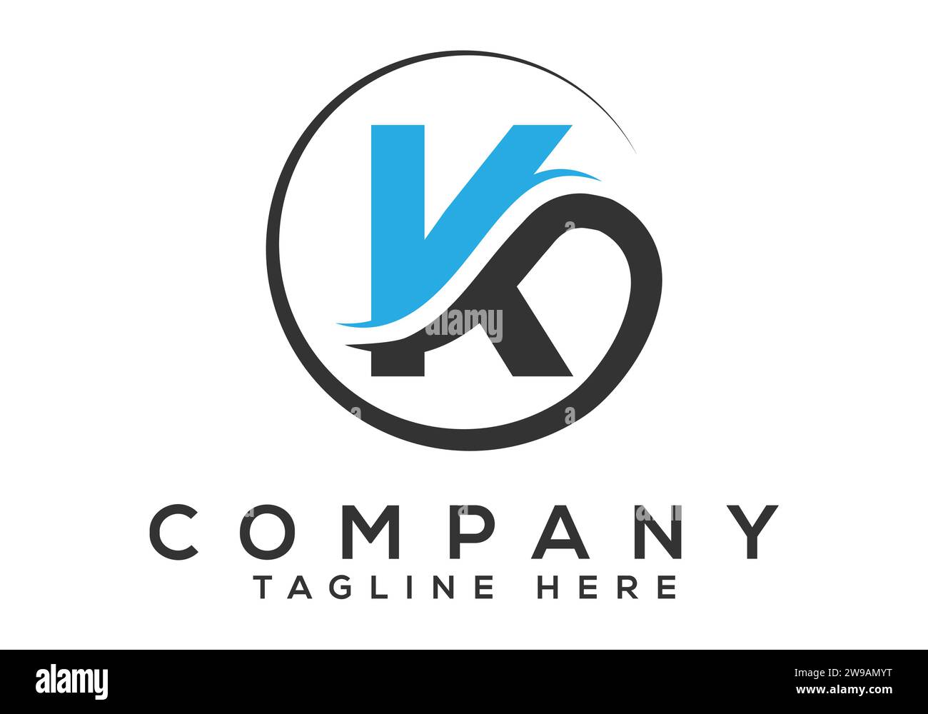 Initial Monogram Letter K Logo Design Vector Template. Modern letter ...