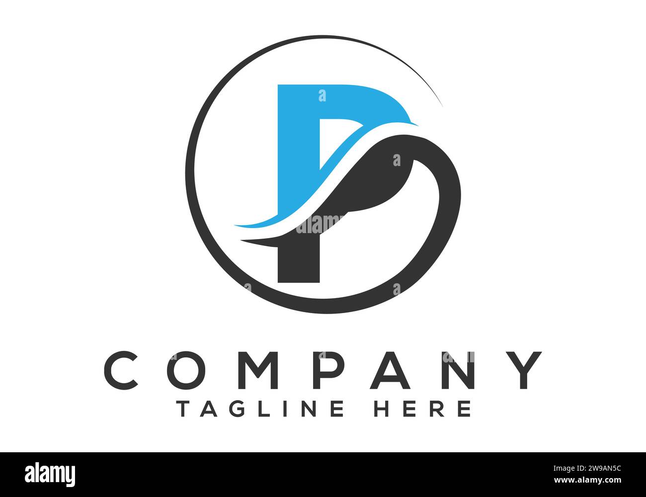 Initial Monogram Letter P Logo Design Vector Template. Modern letter ...