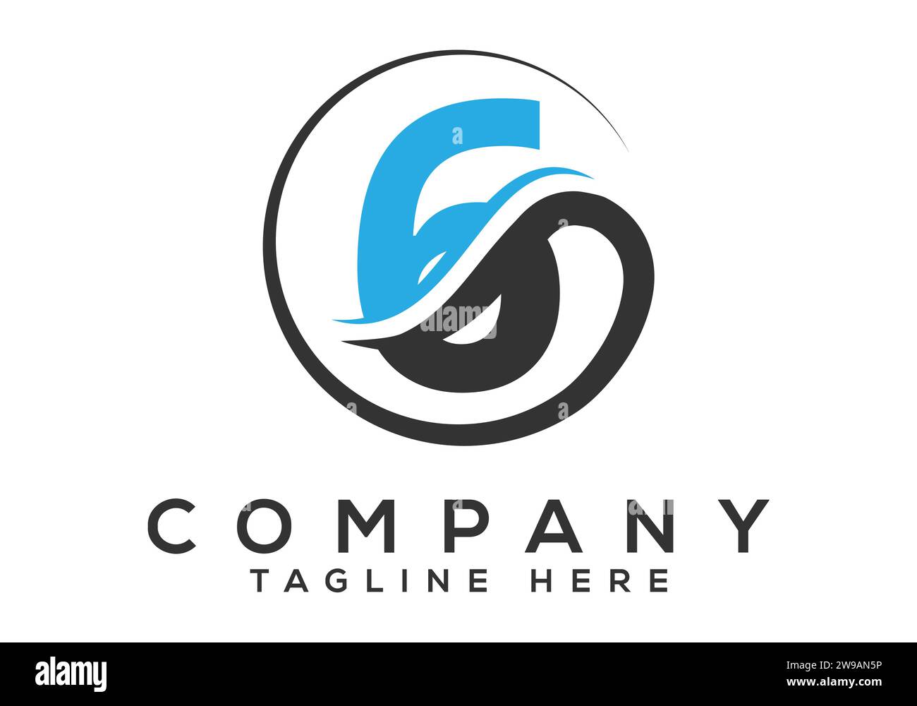 Initial Monogram Letter 6 Logo Design Vector Template. Modern letter ...