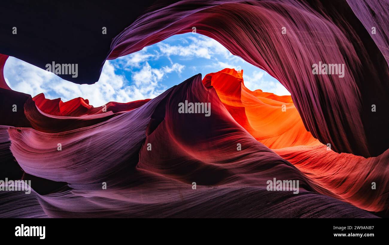The majestic sandstone walls gracefully arch in a stunning Antelope ...