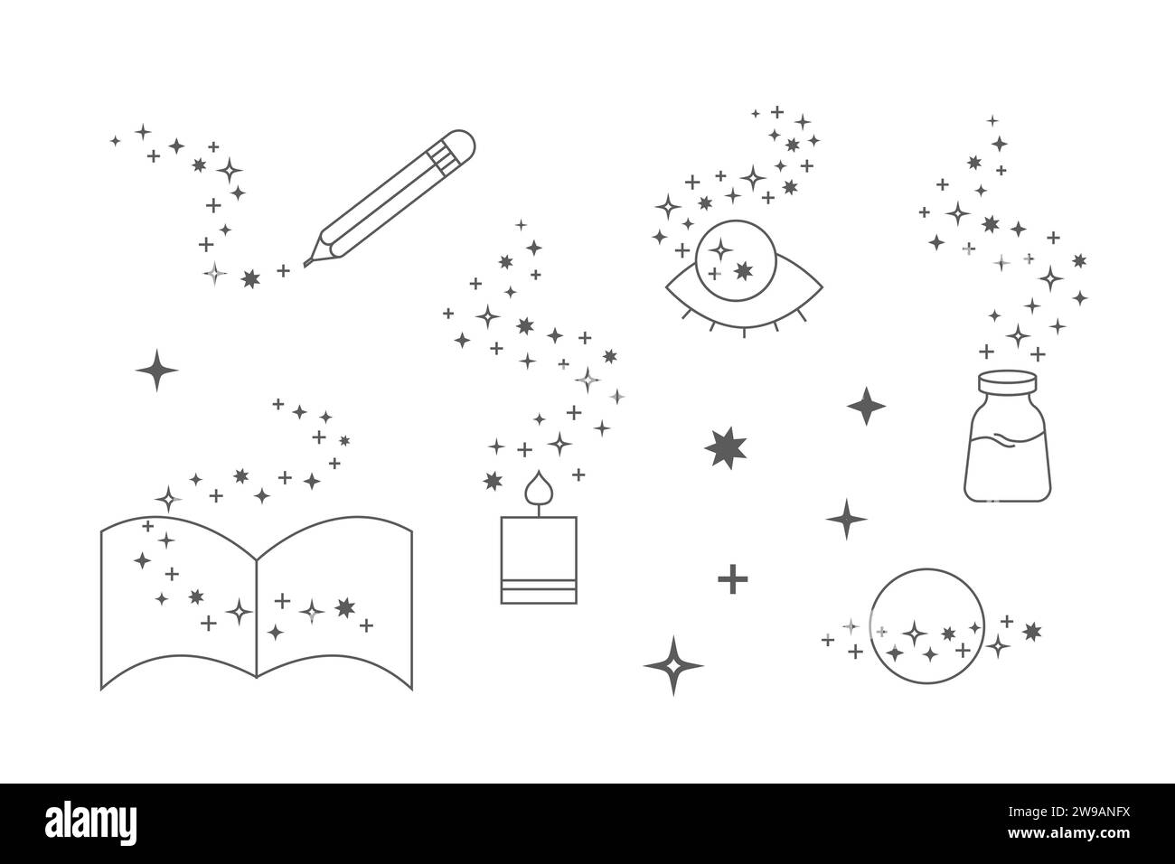 Sparkle magic dust of fairy elements. Christmas glowing glitter vector ...