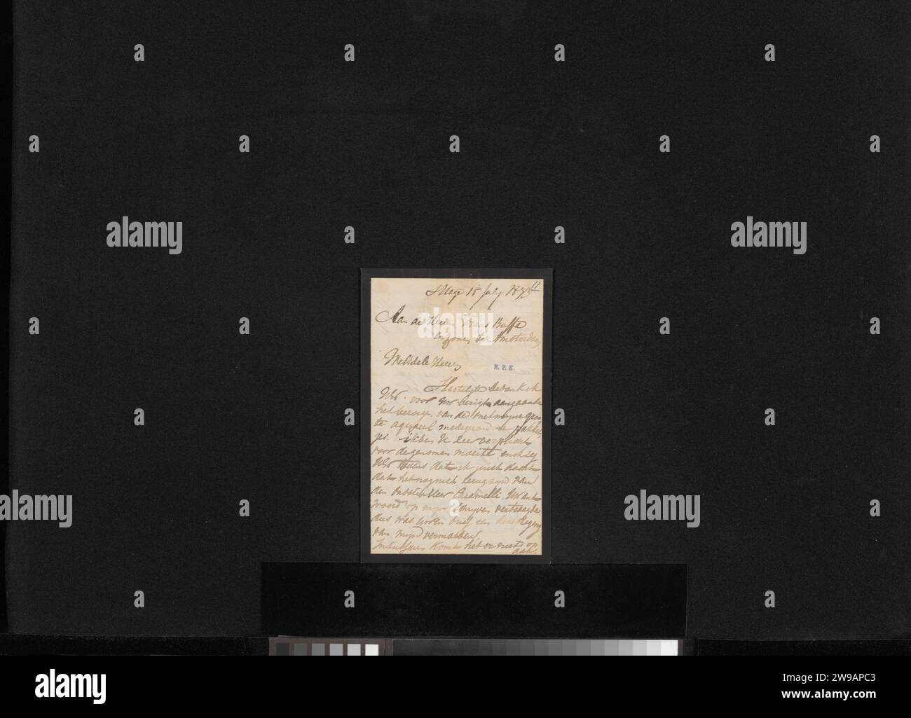 Letter to Frans Buffa and Zonen, Pieter Stortenbeker, 1873 letter The ...