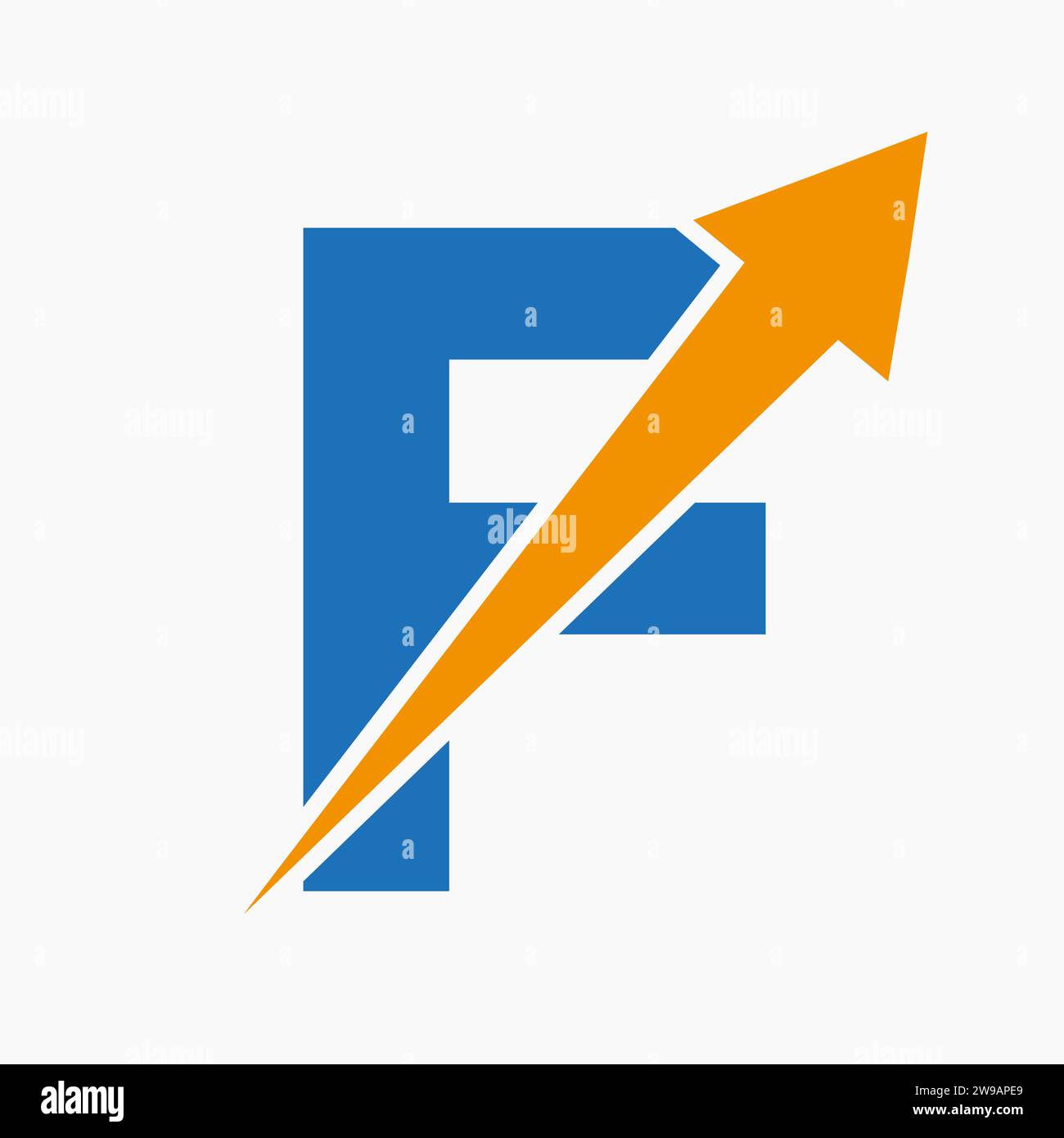 Initial Financial Logo On Letter F Concept With Growth Arrow Icon Stock ...
