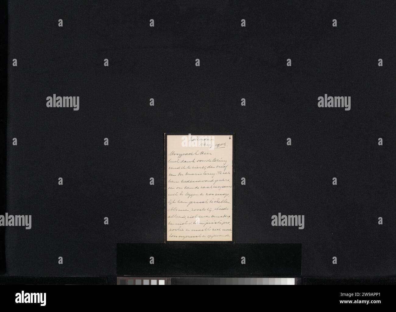 Letter to Pieter Haverkorn van Rijsewijk, Alfred Rudolph Zimmerman ...