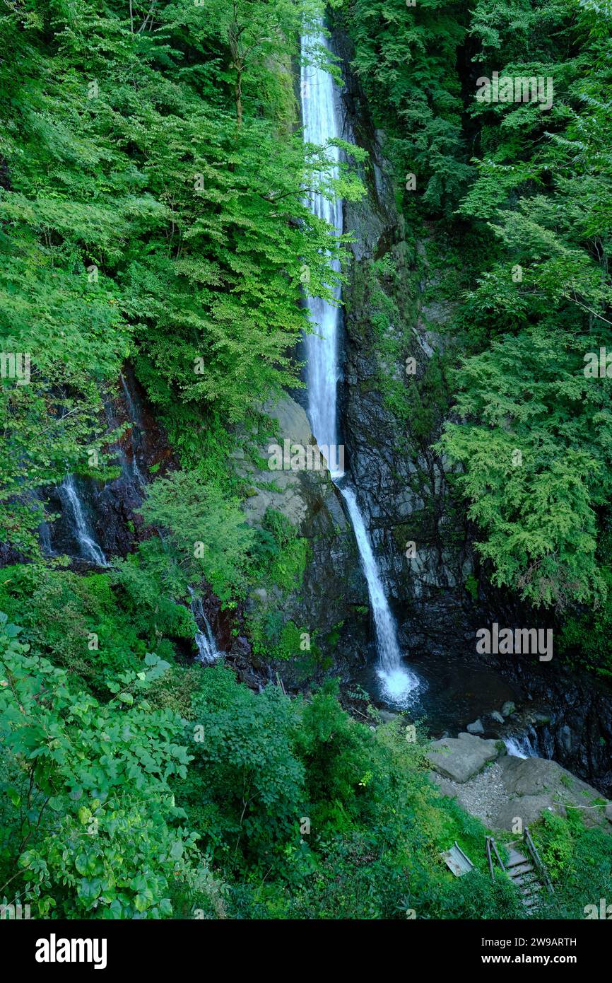 Shasui Falls, a 3-tier waterfall in Yamakita, Kanagawa, Japan Stock ...