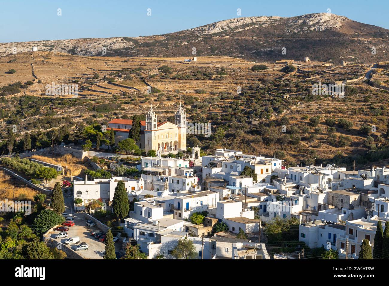 Lefkes, Paros Island, Greece. Beautiful Greek village from above Stock ...