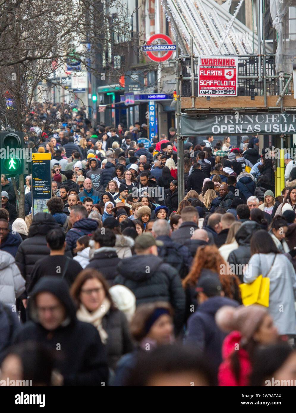 London, England, UK. 26th Dec, 2023. Shoppers are seen on Oxford Street ...