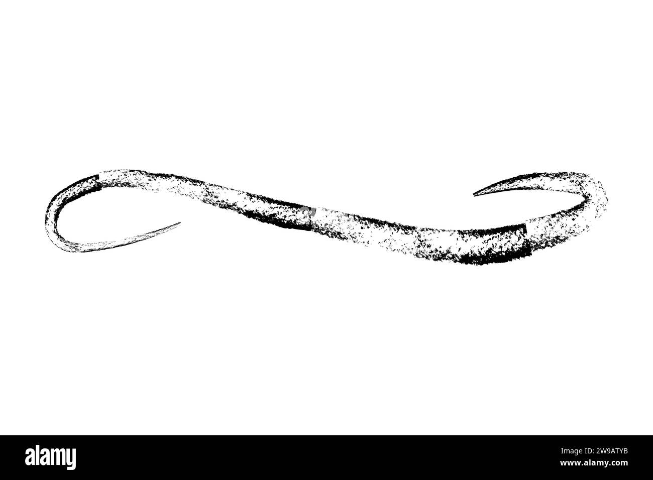 Crayon charcoal Swoosh and swoop underline typography tail shape. Brush ...