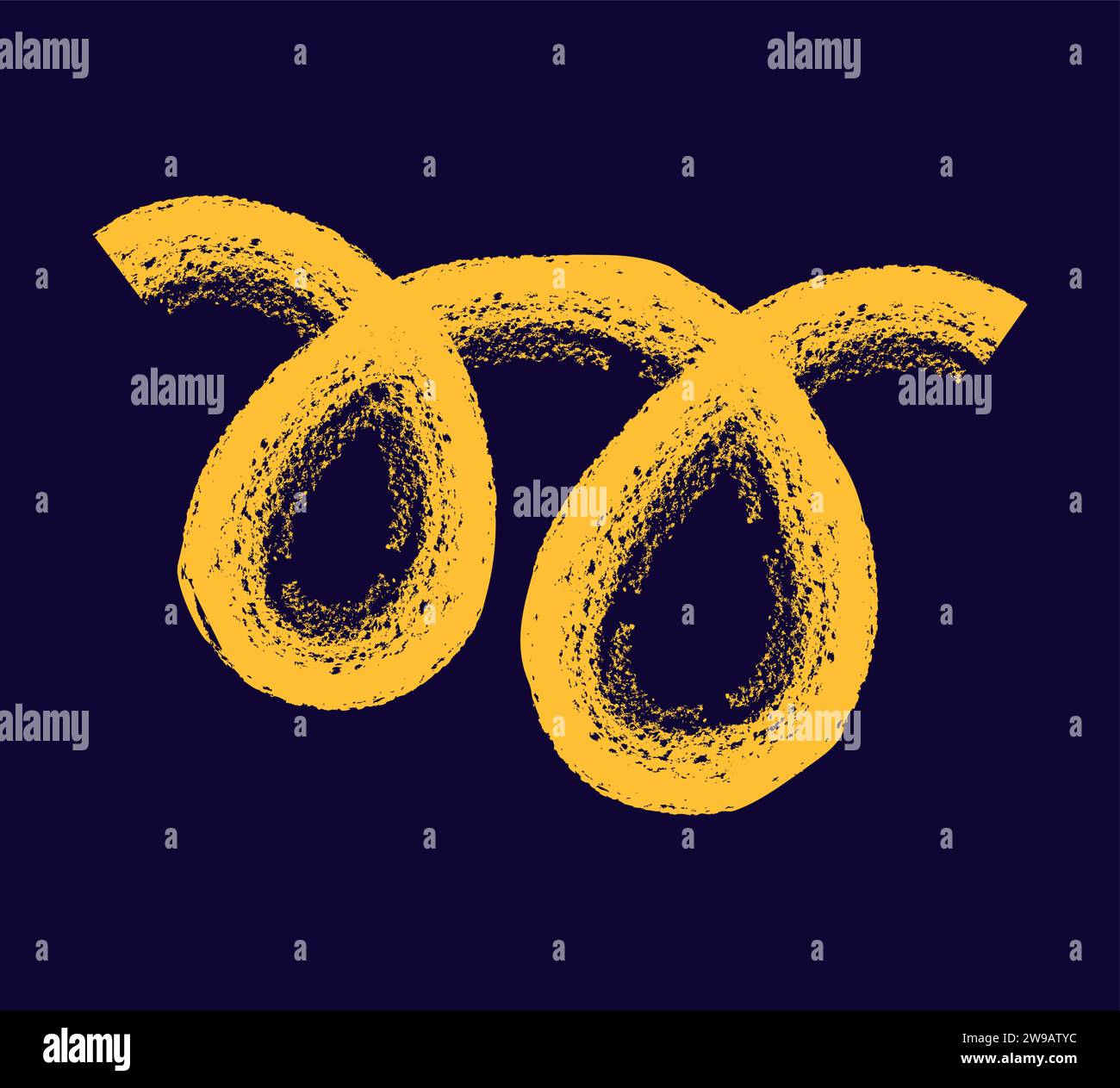 paint brush stroke. Hand drawn grunge squiggle element. yellow, blue ...