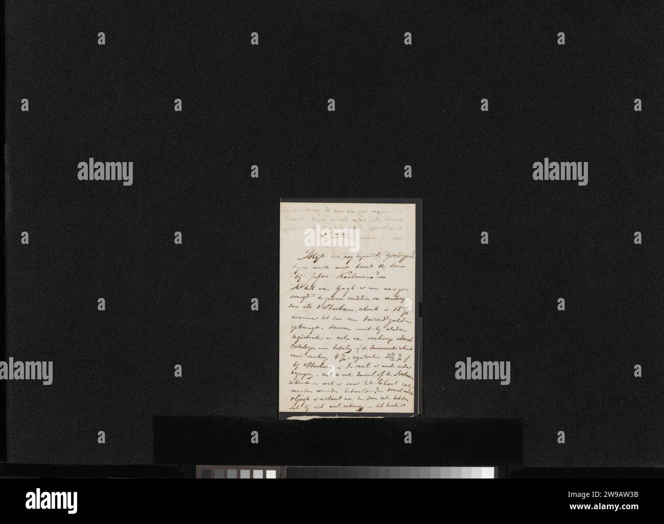 Letter to Lambertus Hardenberg, Willem Jan van den Berghe, 1857 letter ...