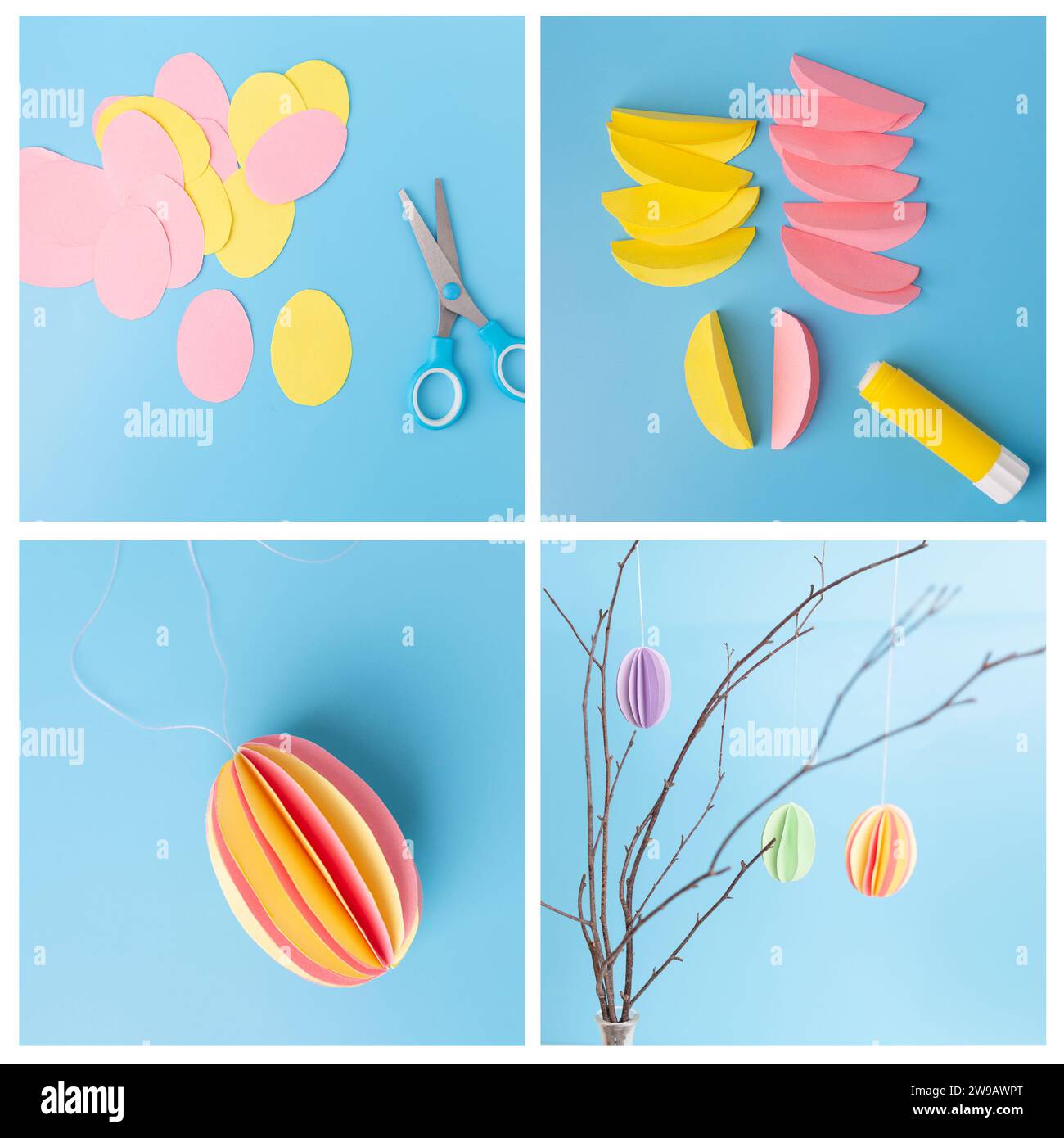 step by step instruction, DIY, spring or easter craft activity for kids ...