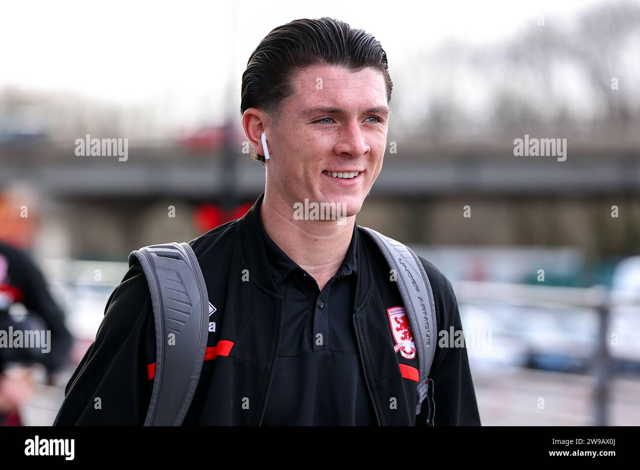 Rotherham, UK. 26th Dec, 2023. Calum Kavanagh of Middlesbrough arrives ...