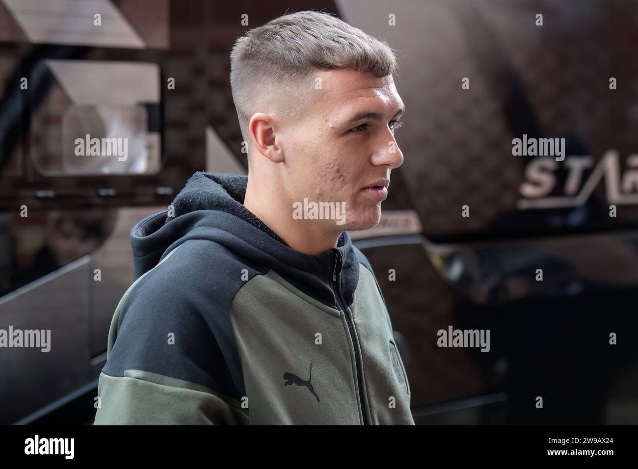 Jack Shepherd #41 of Barnsley arrives during the Sky Bet League 1 match ...