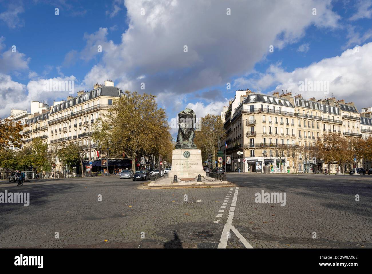 Photo taken in Paris at the Place Denfert-Rochereau showing the lion ...