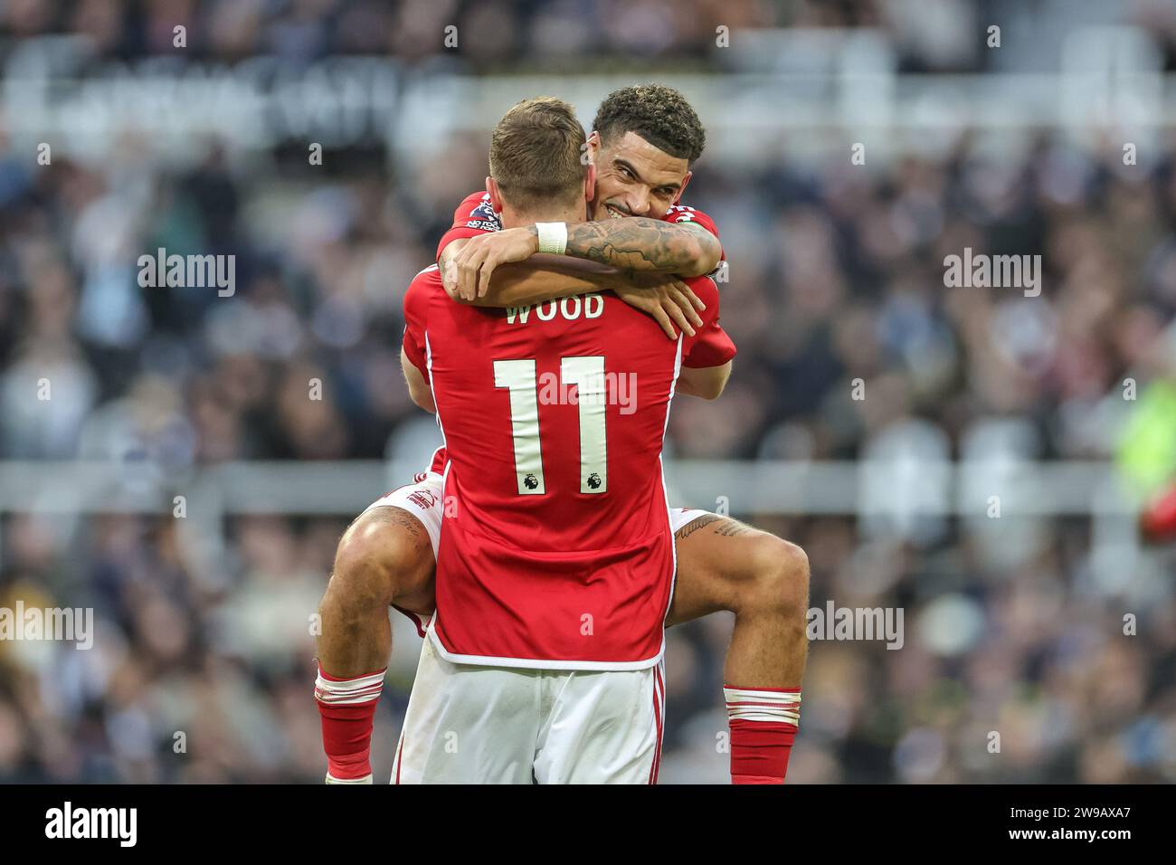 Newcastle, UK. 26th Dec, 2023. Chris Wood of Nottingham Forest ...