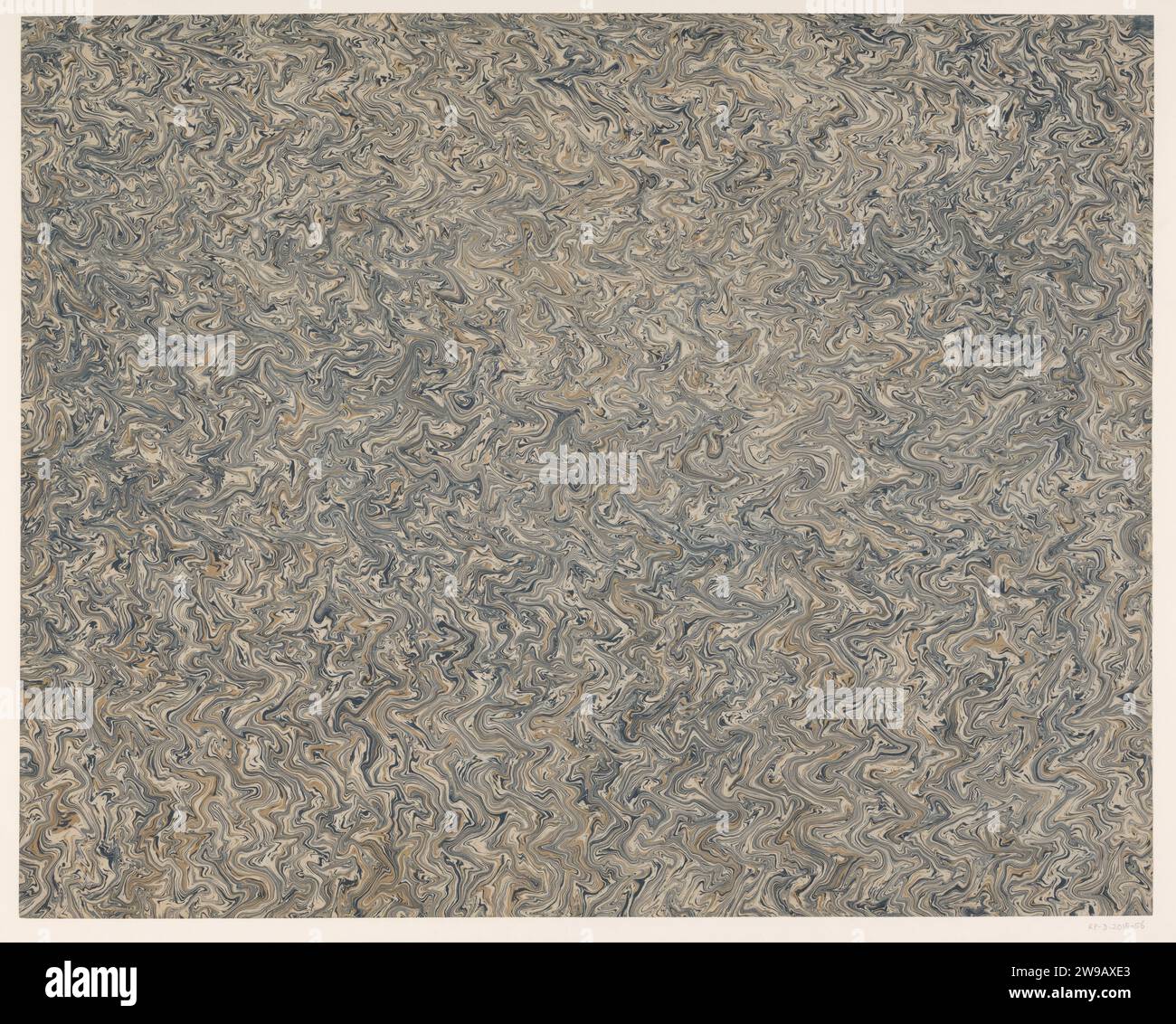 Fantasy marble in gray, blue and brown, anonymous, 1900 - 2000 marbled ...