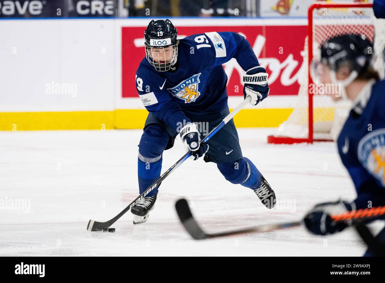 Konsta Helenius of, Finland. , . during the 2024 IIHF World Junior ...