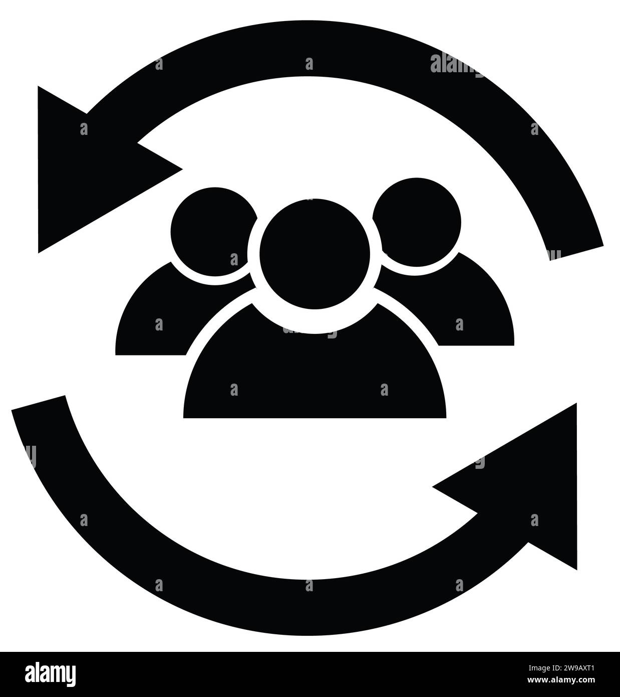 User staff rotation icon. Customer Retention symbol. Customer sign ...