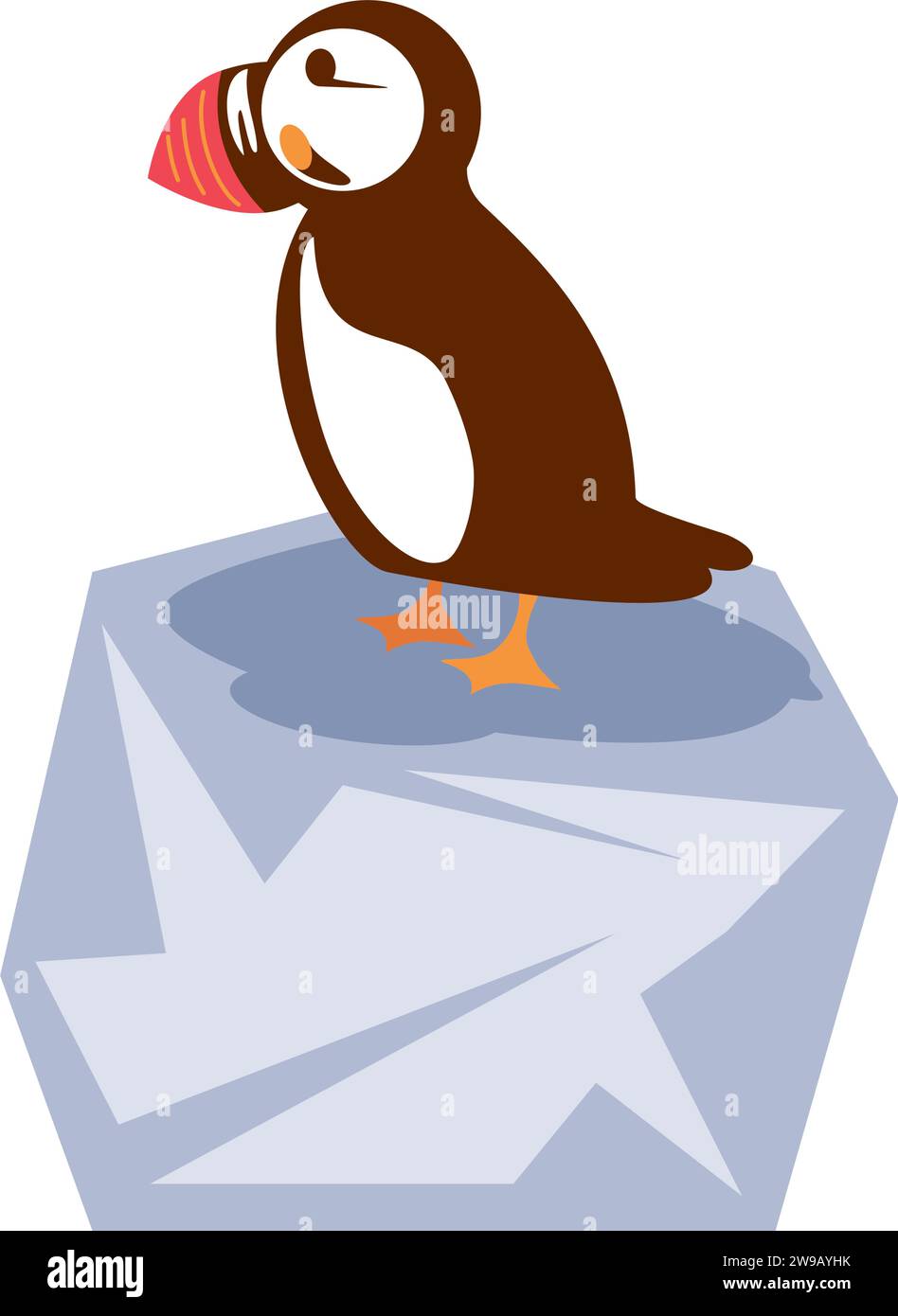 iceland puffin on iceberg Stock Vector Image & Art - Alamy