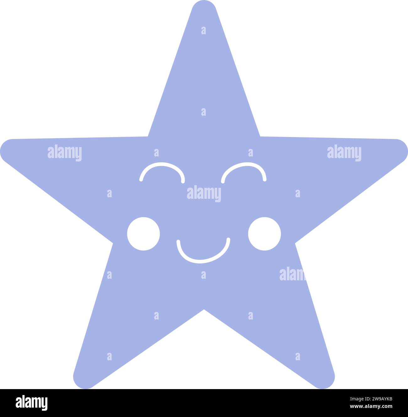 star with face in pastel and transparent background Stock Vector Image ...