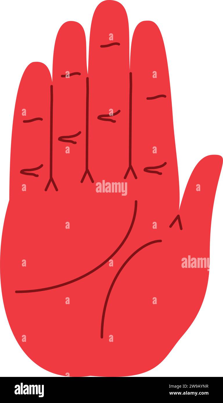 red hand day symbol Stock Vector Image & Art - Alamy