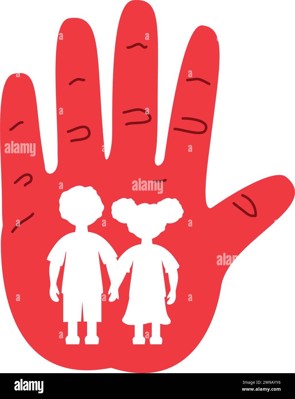 red hand day awareness Stock Vector Image & Art - Alamy