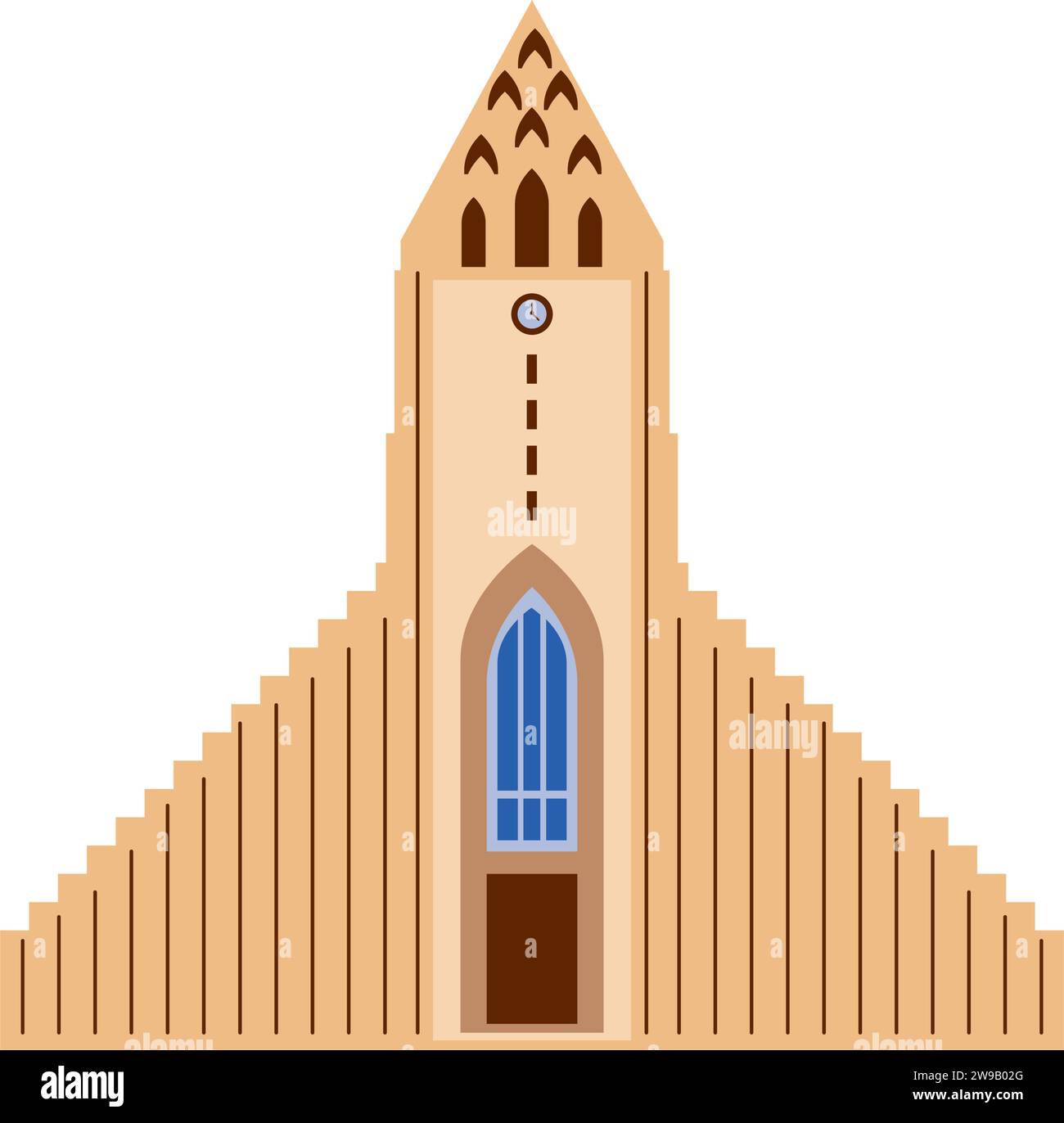 iceland hallgrimskirkja church Stock Vector Image & Art - Alamy
