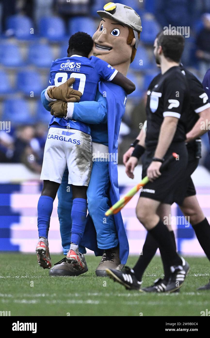 Genk, Belgium. 26th Dec, 2023. Genk's Christopher Bonsu Baah pictured ...