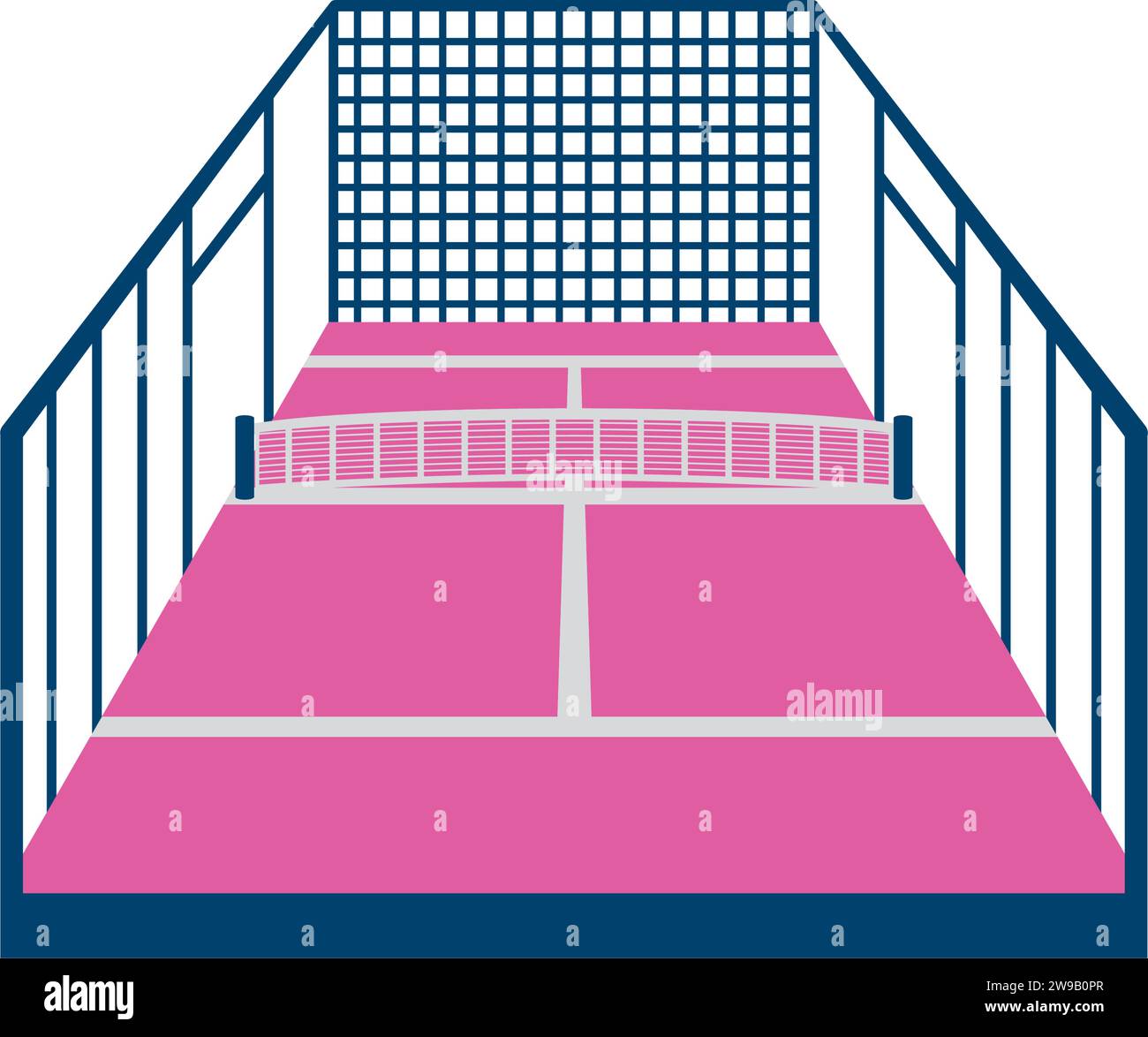 Padel Court Illustration Stock Vector Image And Art Alamy