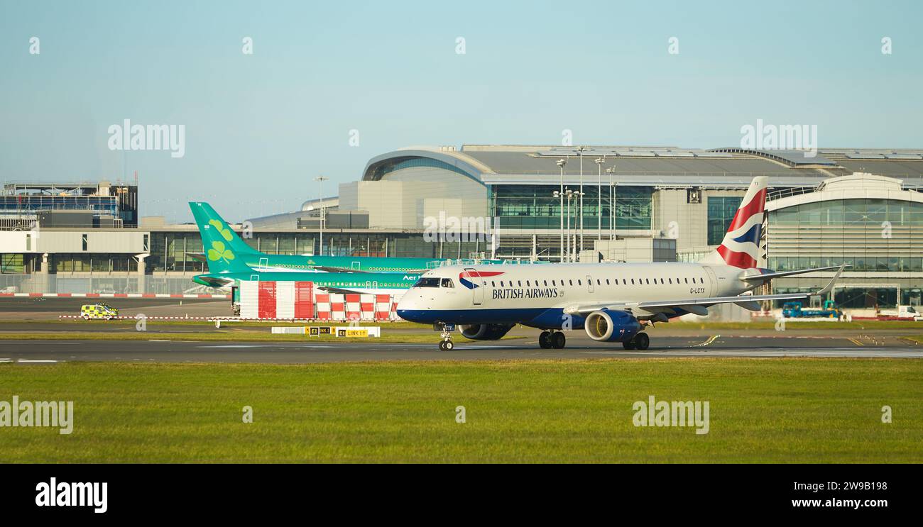 Dubli, Ireland - 10.11.2021: British Airway on the Dublin airport ...