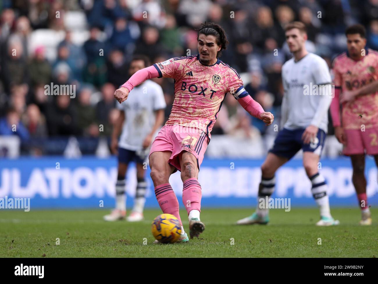 Leeds United's Pascal Struijk scores their side's first goal of the ...