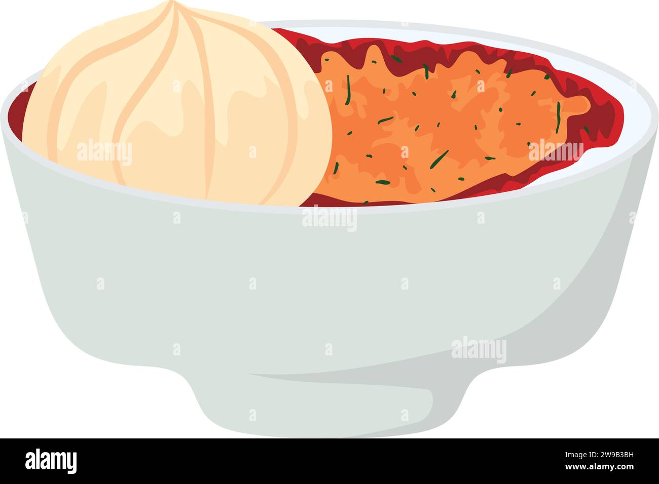 nigerian egusi soup and fufu Stock Vector Image & Art - Alamy