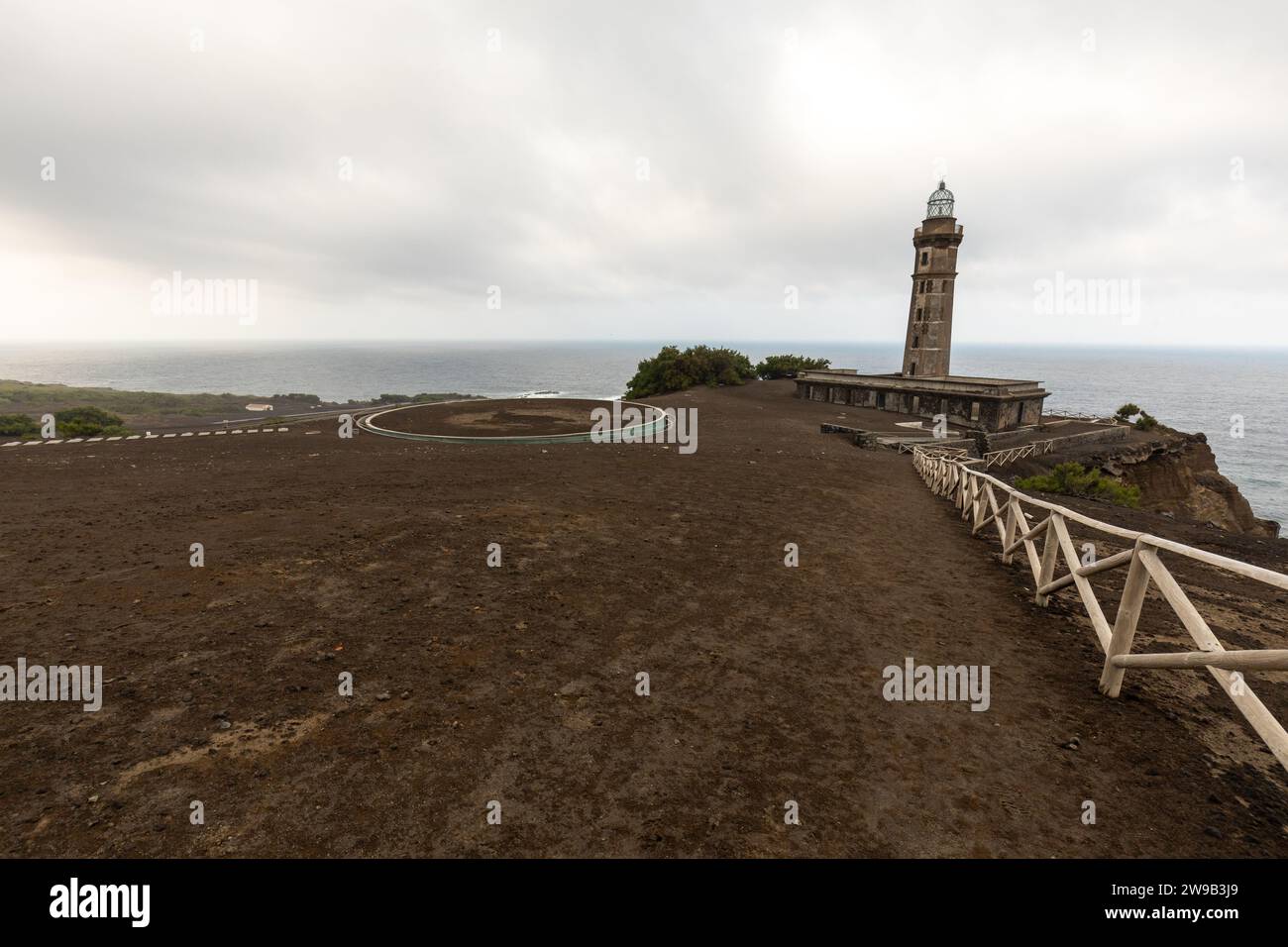 Old Lighthouse of Capelinhos on Faial Island, destroyed by volcanic ...