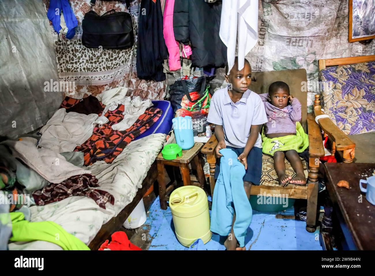 Whitney Lubanga (L) and her sister Shanaya Taby seen seated at their ...